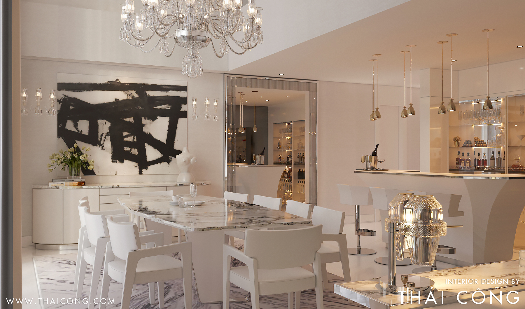 THE WHITE PENTHOUSE - THÁI CÔNG Interior Design - The World of Luxury ...