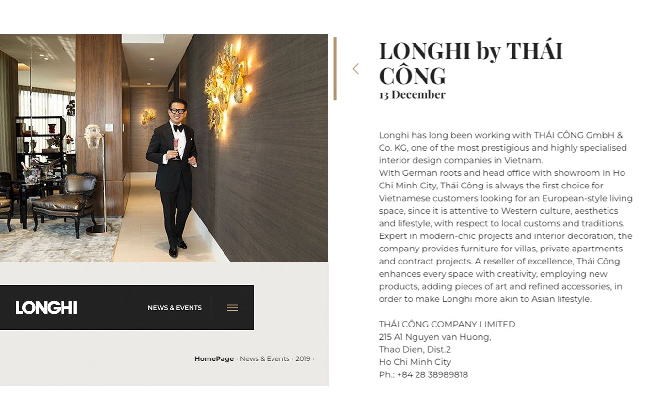 LONGHI by THÁI CÔNG - THÁI CÔNG Interior Design - The World of Luxury ...