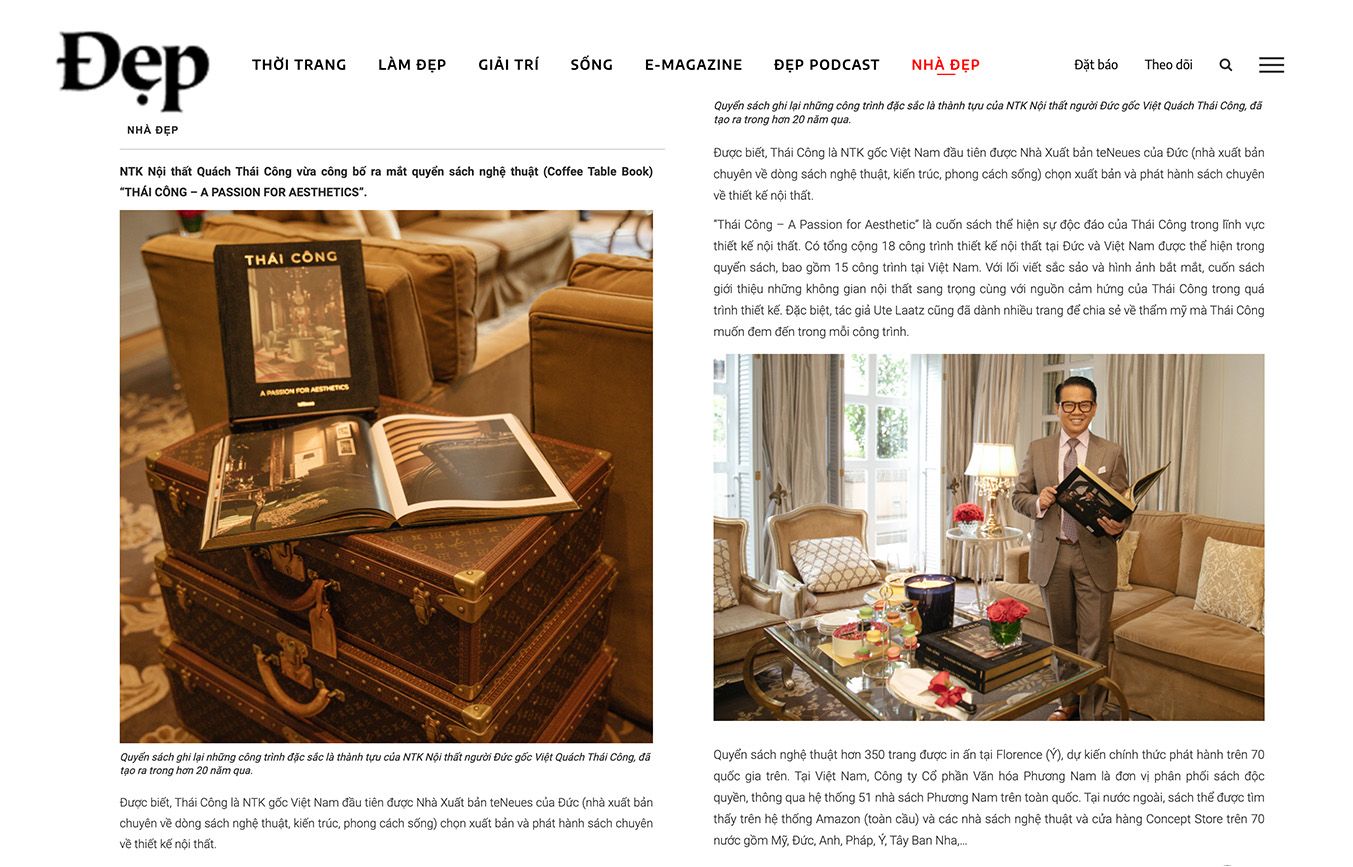 RA MẮT SÁCH VỀ CÁC CÔNG TRÌNH THIẾT KẾ NỘI THẤT ẤN TƯỢNG CỦA NTK THÁI ...
