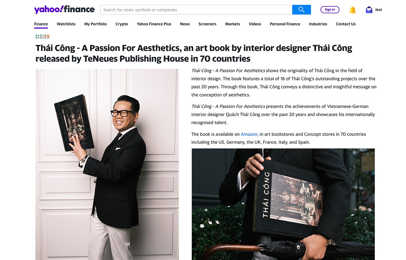 Thái Công - A Passion For Aesthetics, an art book by interior designer ...