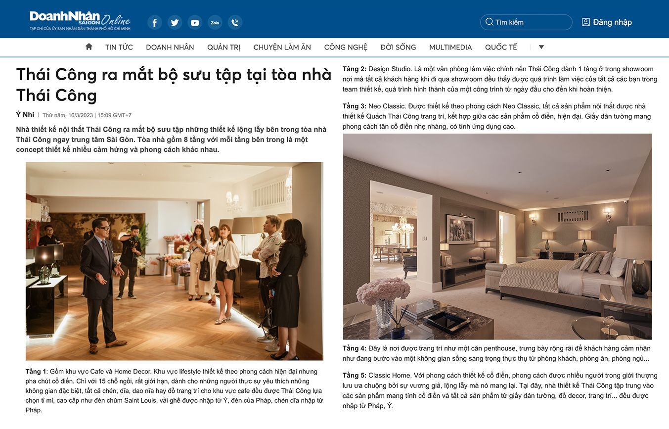 Thái Công ra mắt bộ sưu tập tại tòa nhà Thái Công - THÁI CÔNG Interior ...